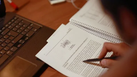 Student Searching Information On Compute... | Stock Video | Pond5