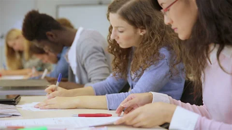 students in a college classroom | Stock Video | Pond5