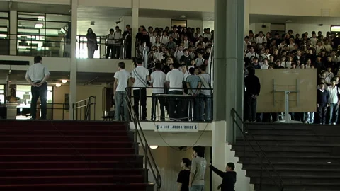 Students during the Flag-raising Ceremon... | Stock Video | Pond5