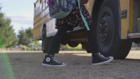 Students Load Onto School Bus | Stock Video | Pond5