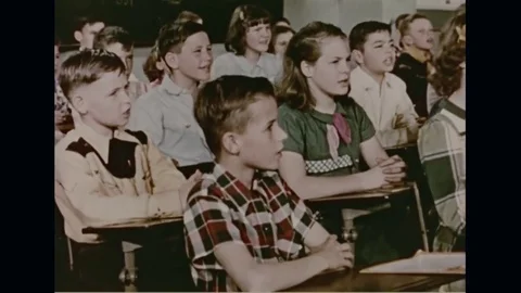 Students recite a poem in the class room... | Stock Video | Pond5