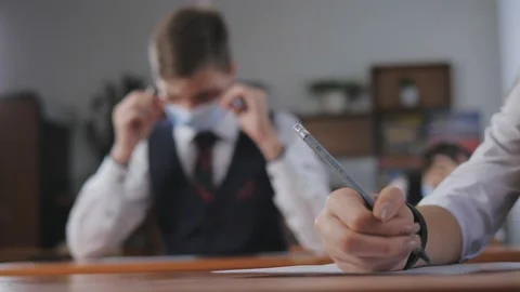 Students at the school perform tasks sit... | Stock Video | Pond5