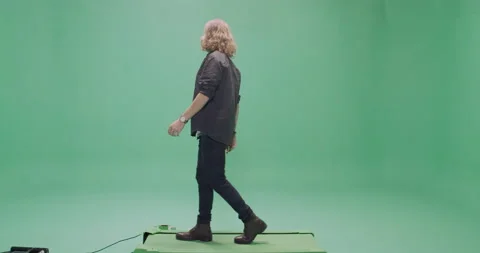 Studio, green screen, young man in boots... | Stock Video | Pond5