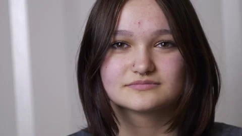 Studio shot Portrait of young gen z teen... | Stock Video | Pond5