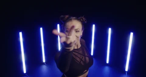 Studio, slow motion, female modern dance... | Stock Video | Pond5