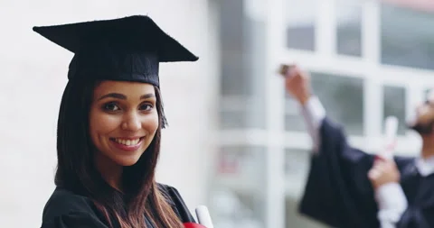 Study, graduation and diploma with face ... | Stock Video | Pond5