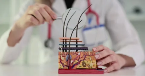 Study of human skin anatomy and magnifyi... | Stock Video | Pond5