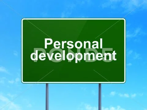 Studying concept: Personal Development on road sign background ~ Clip ...