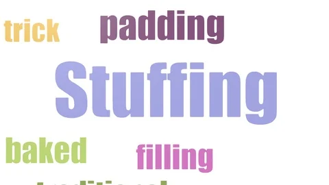 Stuffing Word Cloud Animated Isolated On... | Stock Video | Pond5