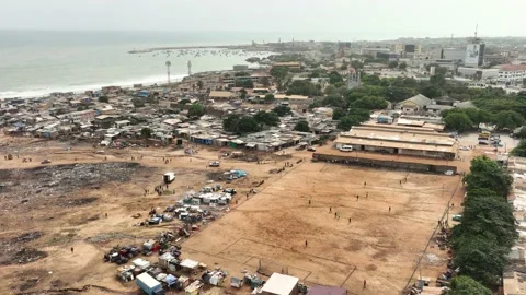 Stunning 4K drone footage of Accra and J... | Stock Video | Pond5