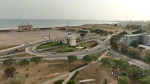 Stunning 4K drone footage of Accra and J... | Stock Video | Pond5
