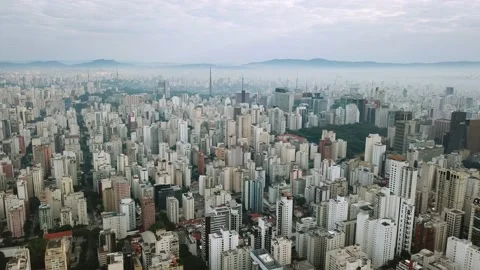 Stunning aerial flyover city centre of S... | Stock Video | Pond5