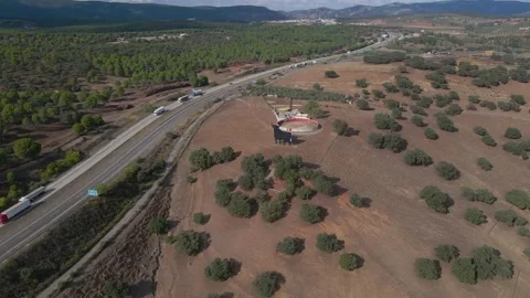Stunning aerial view of a rodeo arena wi... | Stock Video | Pond5