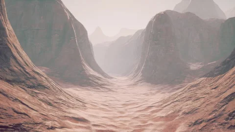 A stunning computer-generated desert lan... | Stock Video | Pond5