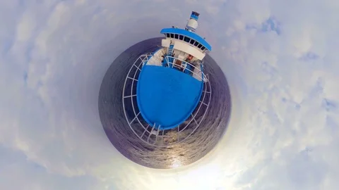 Stunning little planet shot captures a c... | Stock Video | Pond5