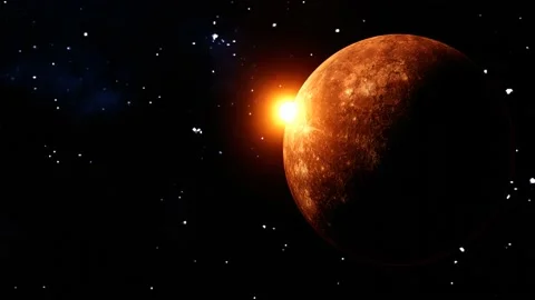 Stunning Mercury In Space. 4K Animation ... | Stock Video | Pond5