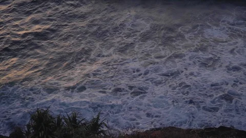 Stunning Nature Scenery Of Foamy Ocean W... | Stock Video | Pond5