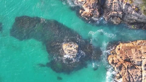 Stunning Top-Down View of a Rugged Cliff... | Stock Video | Pond5