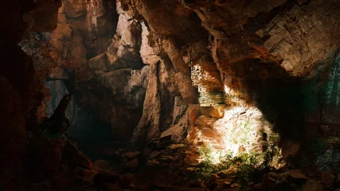 A stunning underground cave with water a... | Stock Video | Pond5