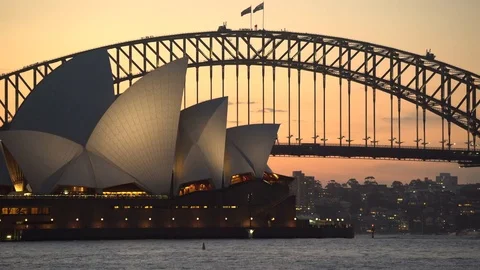 Stunning view of Sydney Opera house and ... | Stock Video | Pond5