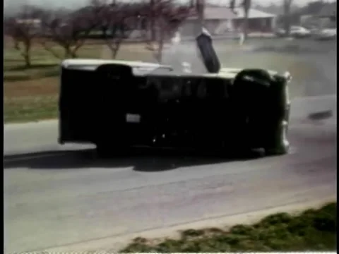 Stunt car turning over and over in slow ... | Stock Video | Pond5