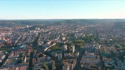 Stuttgart: Aerial view of city in German... | Stock Video | Pond5