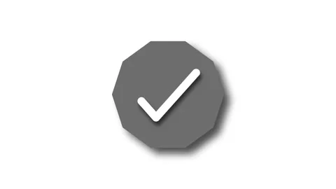 Stylish 3D Octagon Fill Check Mark Anima... | Stock Video | Pond5