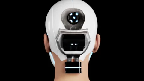 Rotating 3D Head Stock Video Footage | Royalty Free Rotating 3D Head ...