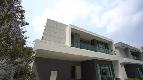 Stylish Modern Luxury Home Exterior Desi... | Stock Video | Pond5
