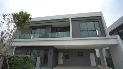 Stylish Modern Luxury Home Exterior Desi... | Stock Video | Pond5