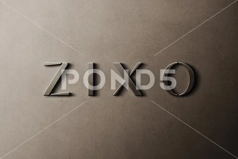 Stylish Steel Sign Mockup ~ PSD Template #279766458