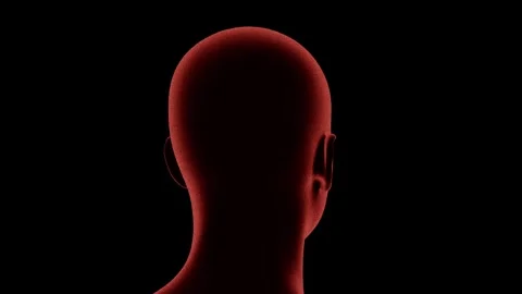 Stylized 3D Human head rotates 360 degre... | Stock Video | Pond5