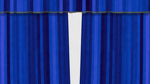 Stylized Blue Curtains Animated Mostly O... | Stock Video | Pond5