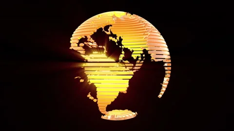 Stylized Earth Rotation Animation | Stock Video | Pond5