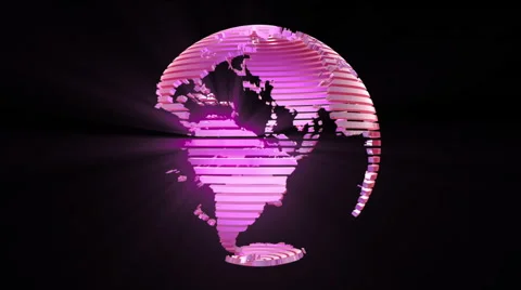 Stylized Earth Rotation Animation | Stock Video | Pond5