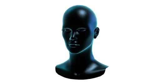 Stylized Female Robot Face | Stock Video | Pond5