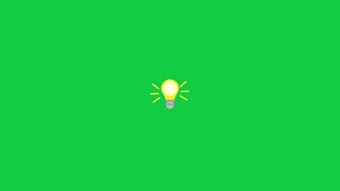 A stylized lightbulb graphic on green ba... | Stock Video | Pond5
