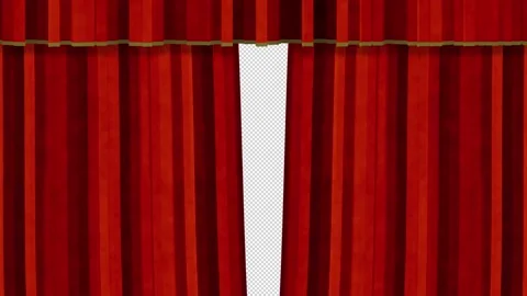 Stylized Red Curtains Animated Mostly Op... | Stock Video | Pond5