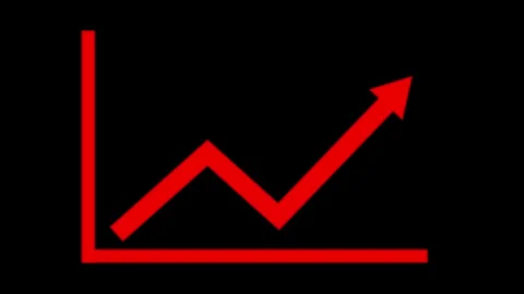 Stylized Upward Trend Line Graph, A styl... | Stock Video | Pond5