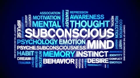 Subconscious Mind animated word cloud,an... | Stock Video | Pond5