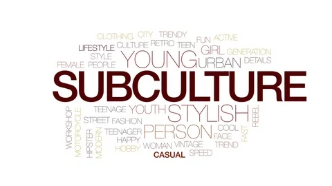 Subculture animated word cloud, text des... | Stock Video | Pond5