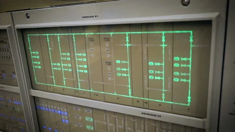 Submarine control panel. Screens with th... | Stock Video | Pond5