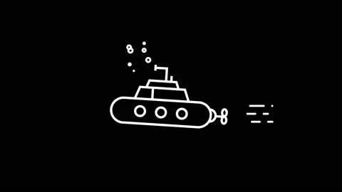 submarine expression animation. | Stock Video | Pond5