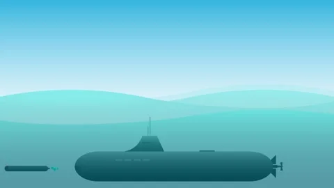 Submarine launched ballistic missile slb... | Stock Video | Pond5