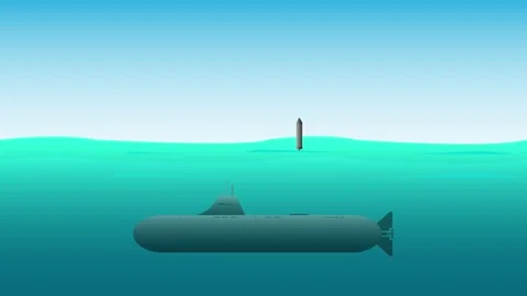Submarine launched ballistic missile slb... | Stock Video | Pond5