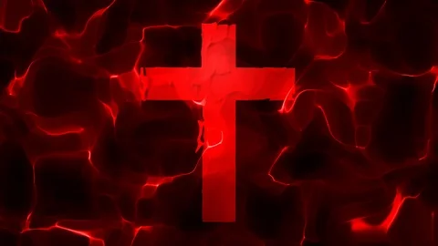 Submerged Holy Cross in Deep Red Fractal... | Stock Video | Pond5