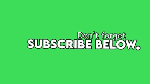 Subscribe animated text with green scree... | Stock Video | Pond5