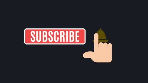 subscribe button and bell click. animati... | Stock Video | Pond5