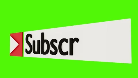 subscribe button on a green background | Stock Video | Pond5