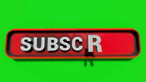 Subscribe button letters drop on the red... | Stock Video | Pond5
